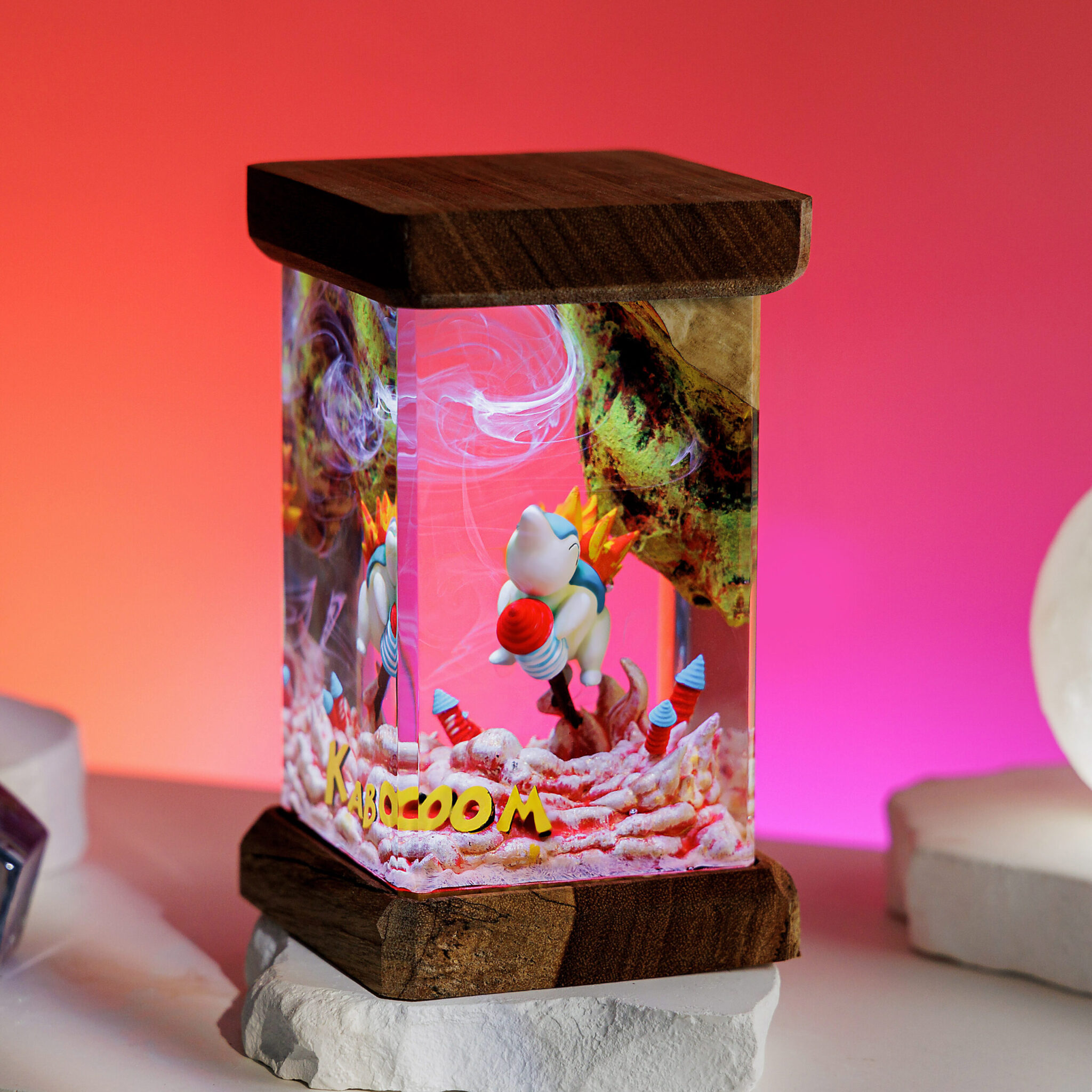 Hinoarashi Pokemon Resin Diorama Lamp - Vietresin