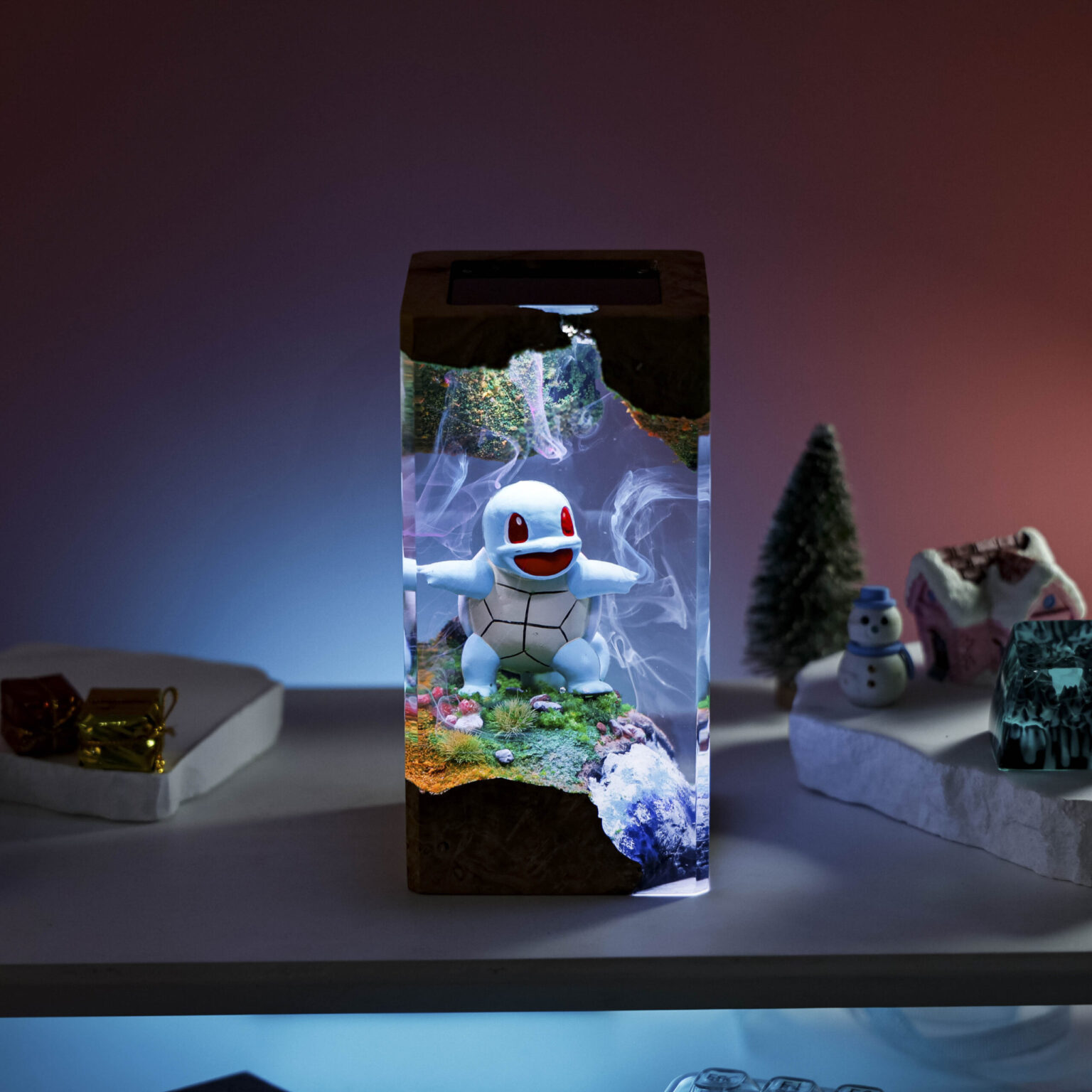 Squirtle Pokemon Resin Diorama Lamp - Vietresin
